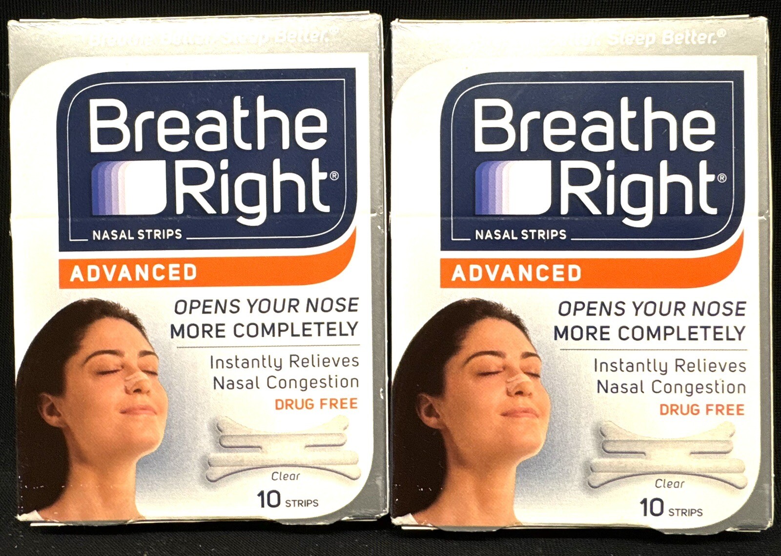 breathe right advanced clear nasal strips 20 total count distressed box ...