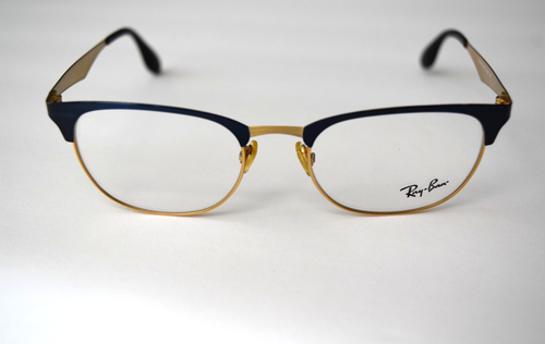 Ray-Ban Blue Gold Lightweight Optical RB6346 2872 52-19-145 Eyeglasses ...