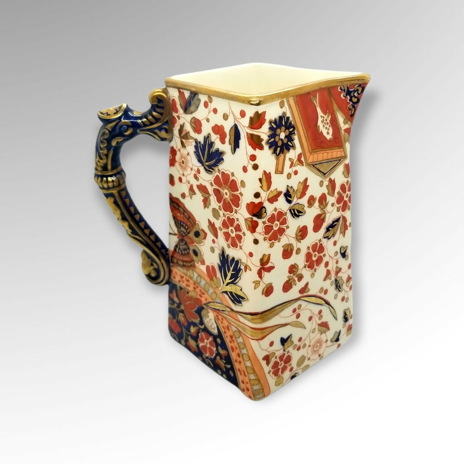 Antique 1880's Old Derby Chinoiserie Imari English Square Ridgway ...