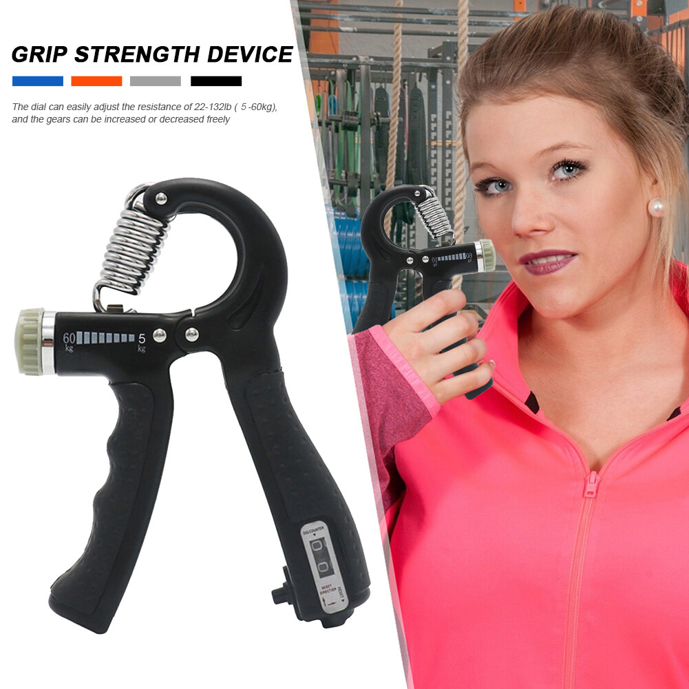 Men 5-60 KG Grip Strength Trainer Hand Gripper with Timer Stress Relief ...