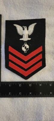 VINTAGE US NAVY PETTY OFFICER 1c SEABEES ENGINEERING AIDE WOOL RATE ...