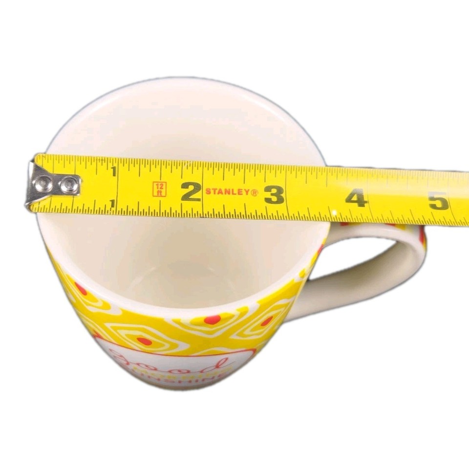 Pier 1 Imports Good Morning Sunshine Mug Yellow Honeycomb Geometric ...