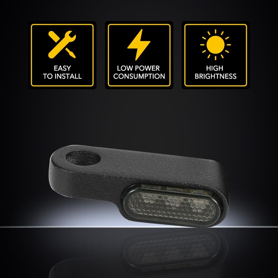 Universal 2PCS Motorcycle Black LED Turn Signal Light Indicators Amber ...