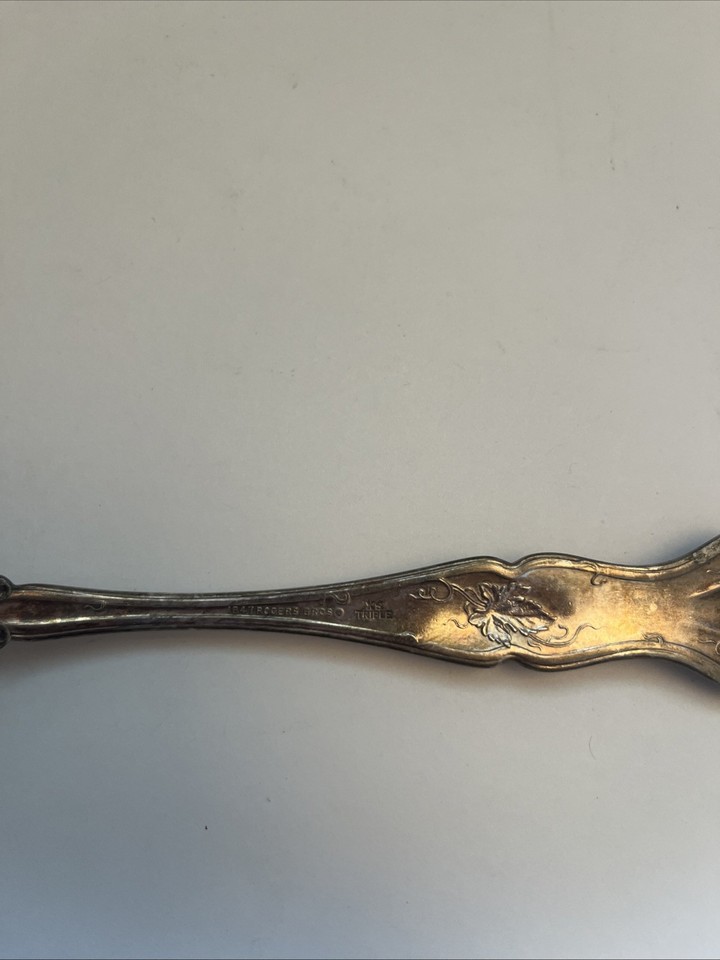 Vintage 1847 Rogers Bros. XS Triple Silverware Serving Fork Monogram | eBay