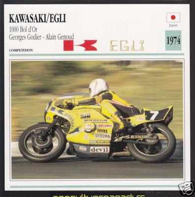 1974 Kawasaki-Egli 1000cc Bol d'Or Georges Godier/Genoud Motorcycle ...