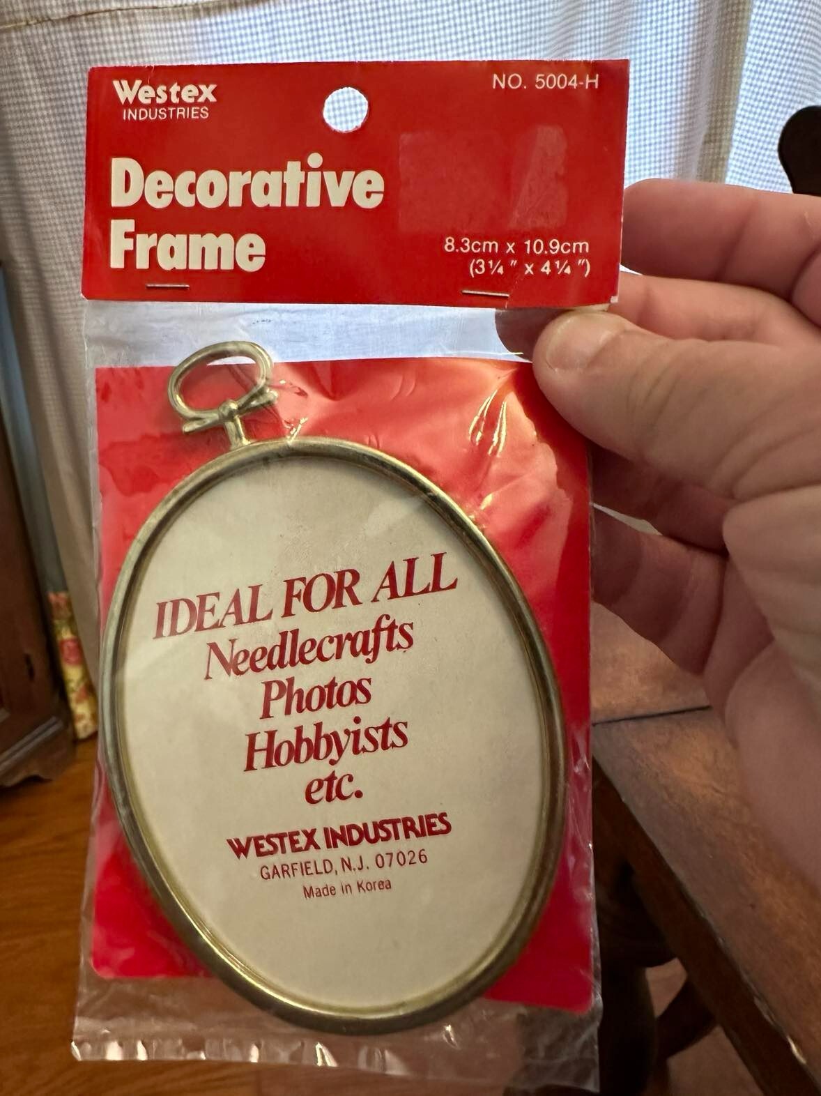 VTG Westex Needlecraft Gold Tone Photo Picture Decorative Oval Frame ...