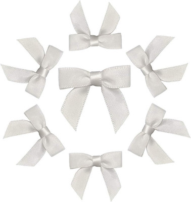 50 Pieces Mini Satin Ribbon Bows Adorable Flower Appliques for Sewing ...