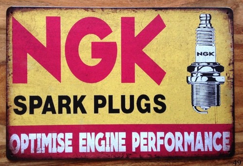 NGK Spark Plugs Metal Tin Sign Vintage Man Cave Garage Retro | eBay