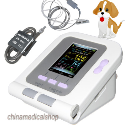 Veterinary Digital Blood Pressure Monitor Tongue Clip SPO2 Probe PR Cat ...