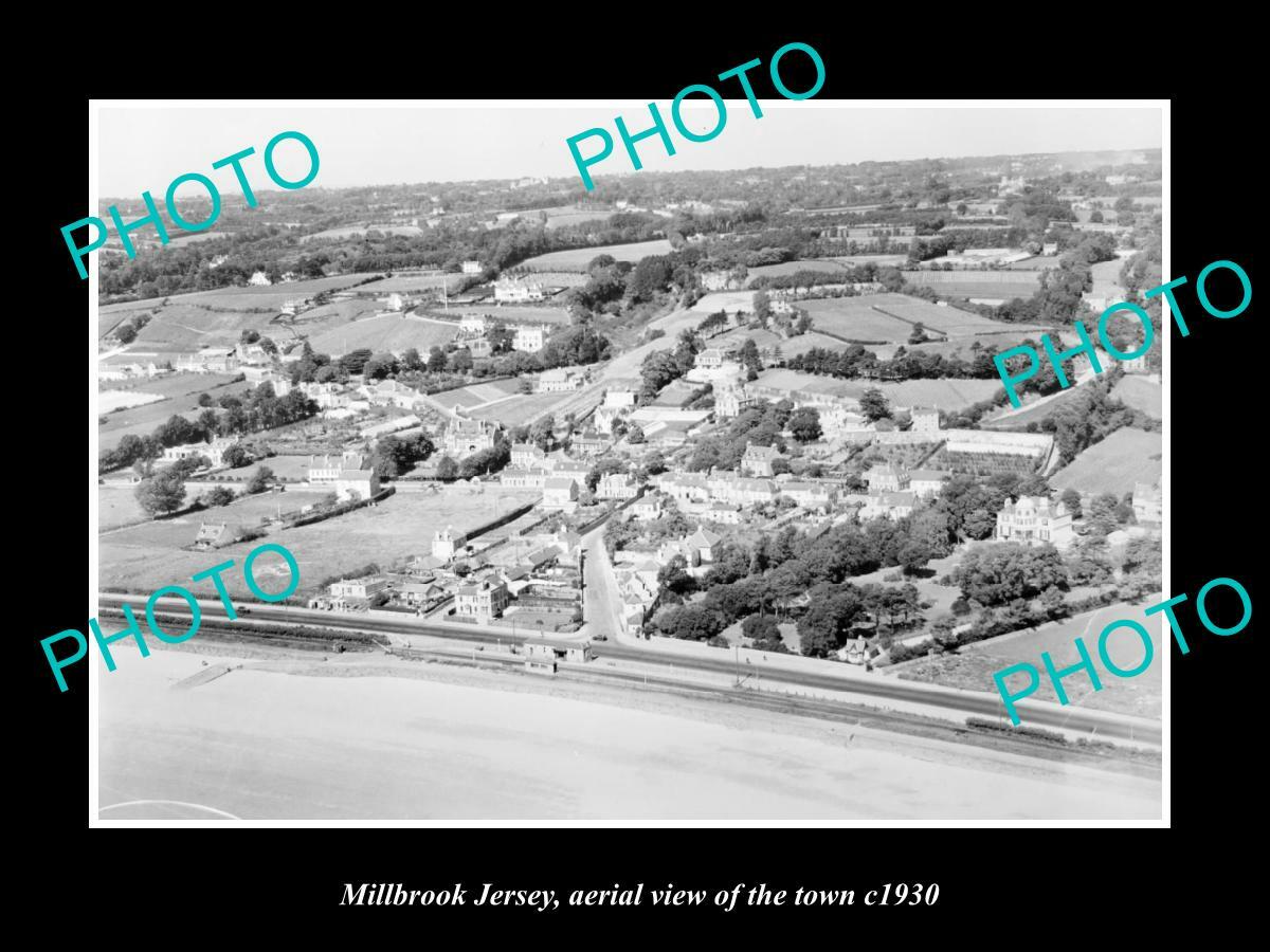 OLD 8x6 HISTORIC PHOTO OF MILLBROOK JERSEY AERIAL VIEW OF THE TOWN ...