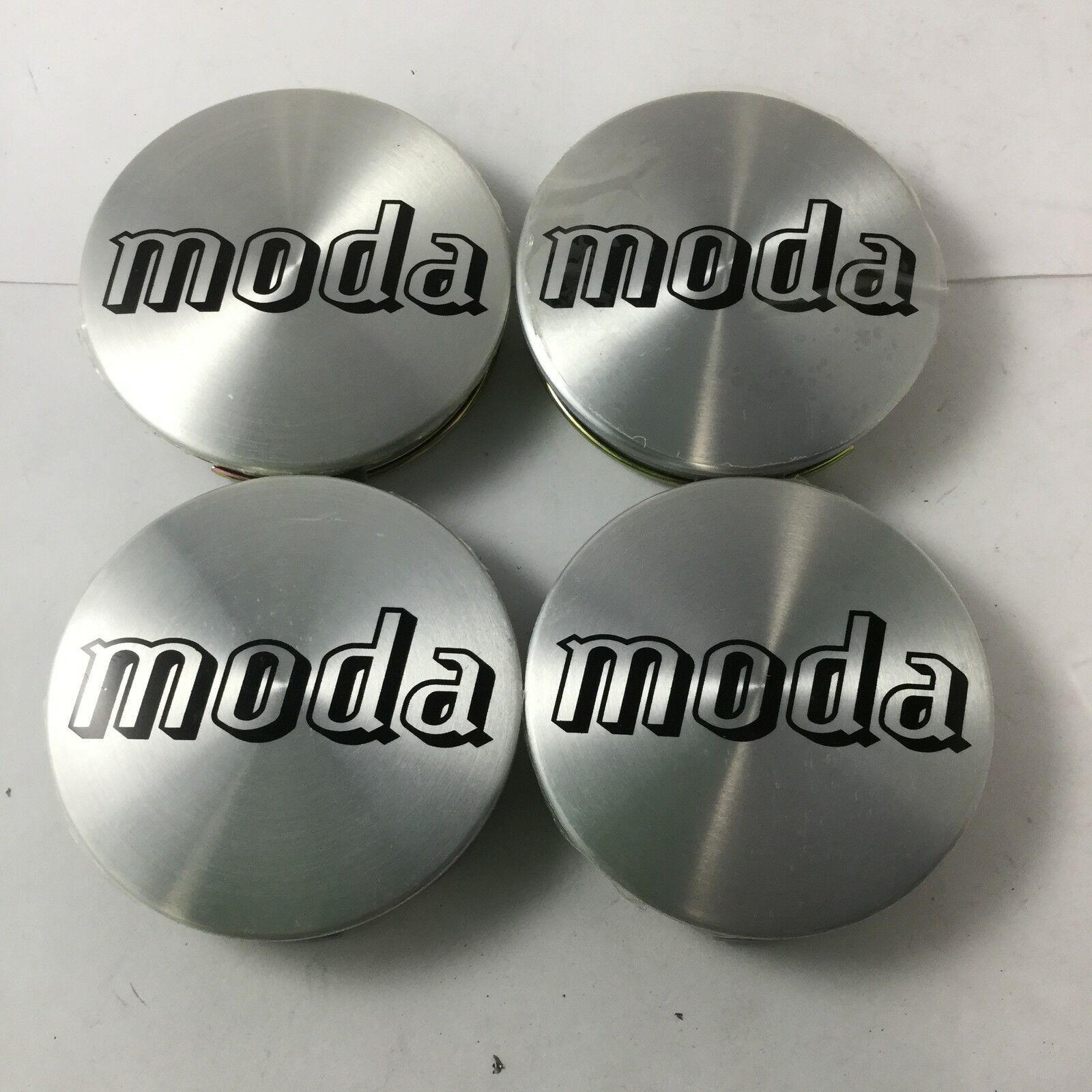 Set 4 Moda Snap In 75mm Wheel Center Hub Caps Silver Machined PA-004 ...