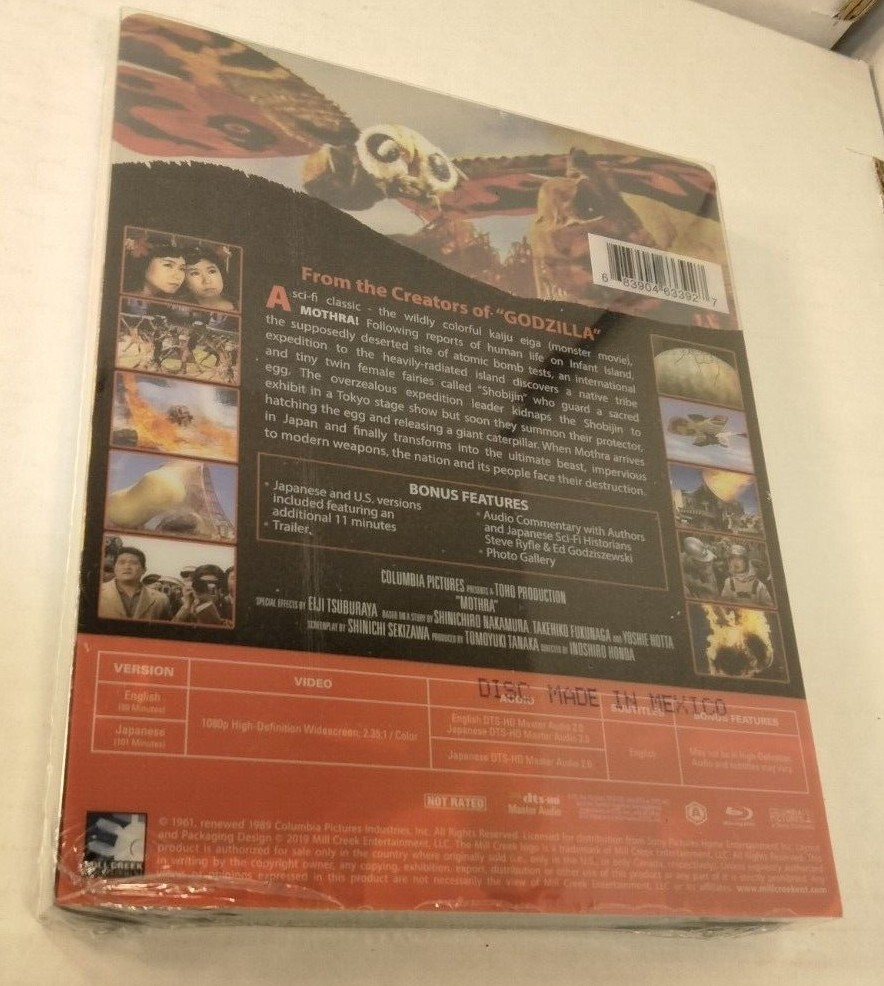 Mothra (Blu-ray, 1961, Steelbook Edition) NEW (Sealed) Box Shipping w ...