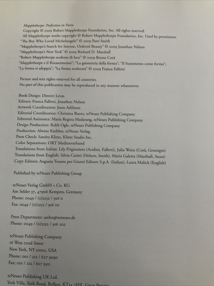 MAPPLETHORPE PERFECTION IN FORM - Photography - Hardcover - Good | eBay