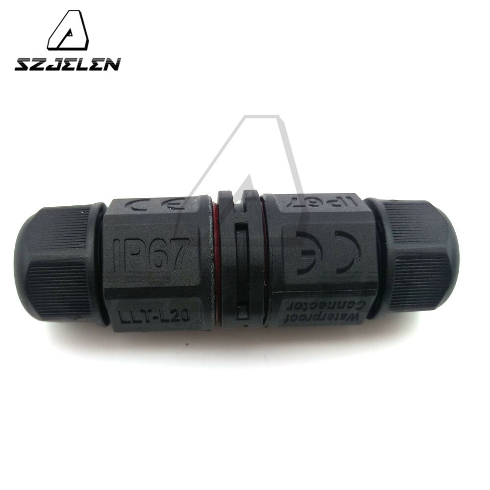 LLT L20 2Pin Industrial Junction Box Cable Connector IP67 Electrical ...