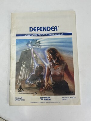 Atari Original Game Defender Instructions Manual Only | eBay