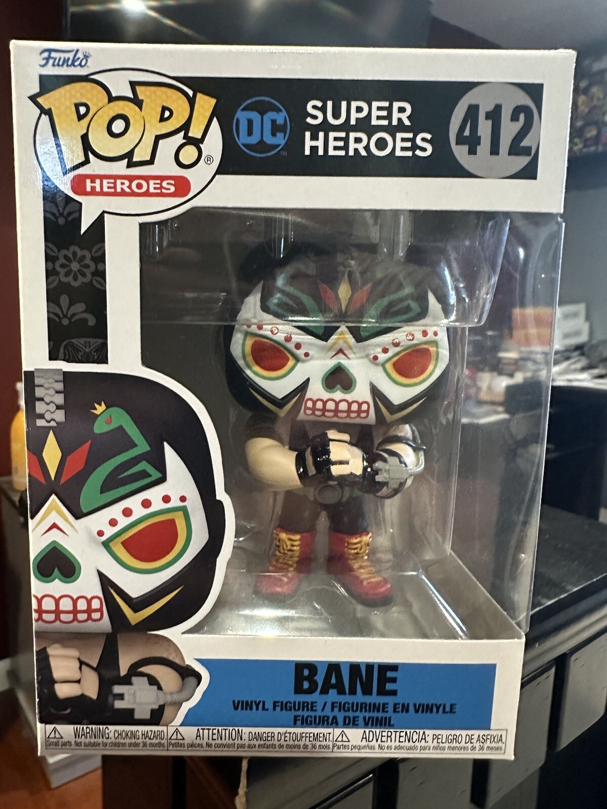 Funko POP DC Super Heroes BANE 412 Day of the Dead/ W Protector | eBay