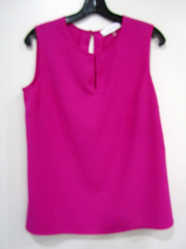 KASPER top shirt blouse Shell S 6 Bust 36 Length 24 Berry Pink Solid | eBay
