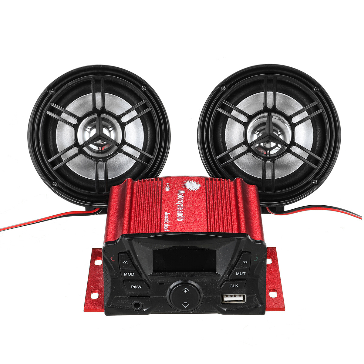 bluetooth Motorcycle ATV 4 Wheeler Audio Stereo Speakers System FM ...