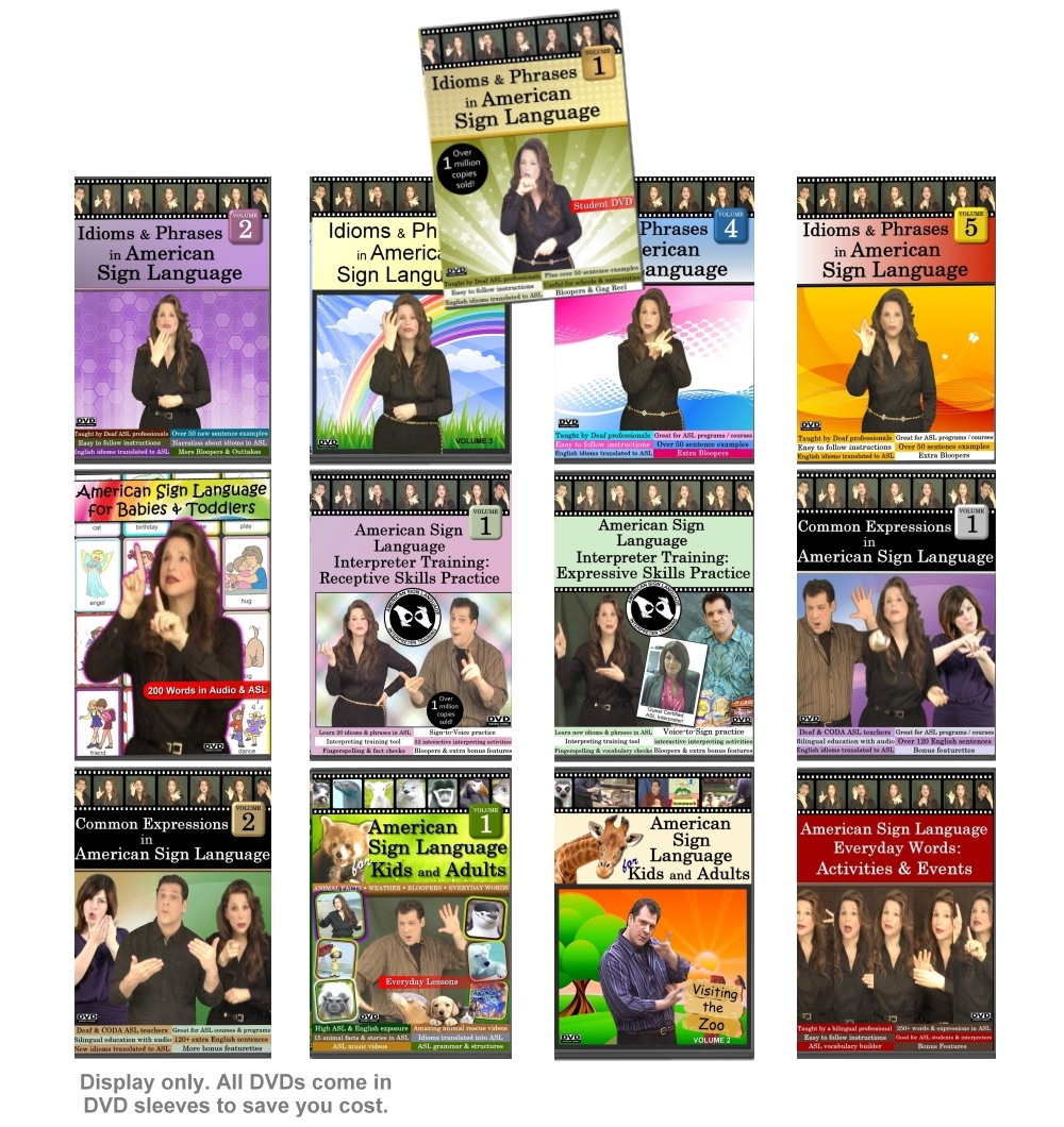 13-DVD American Sign Language Training Set - Learn ASL words, idioms ...