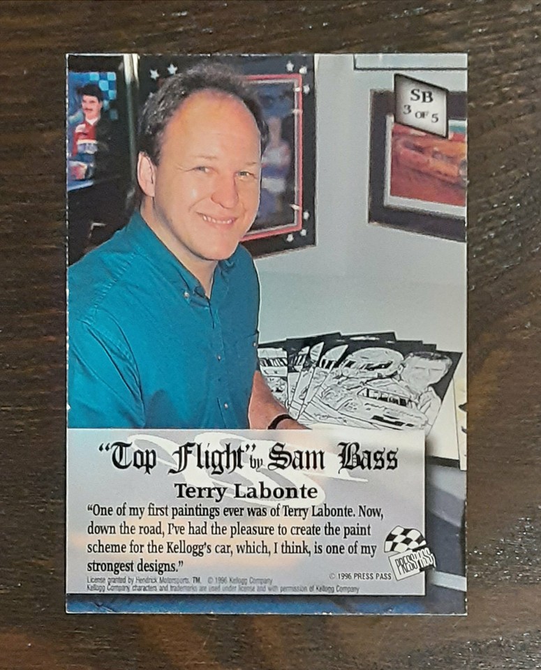 Terry Labonte 1996 96 Press Pass VIP Top Flight Gold Parallel Insert ...