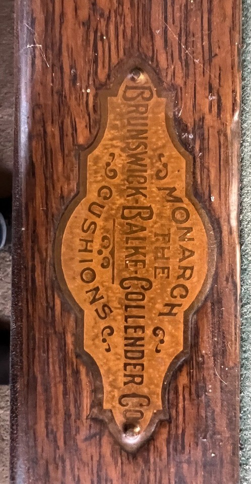 Brunswick Balke Collender Monarch Cushions antique pool table 8 ft | eBay