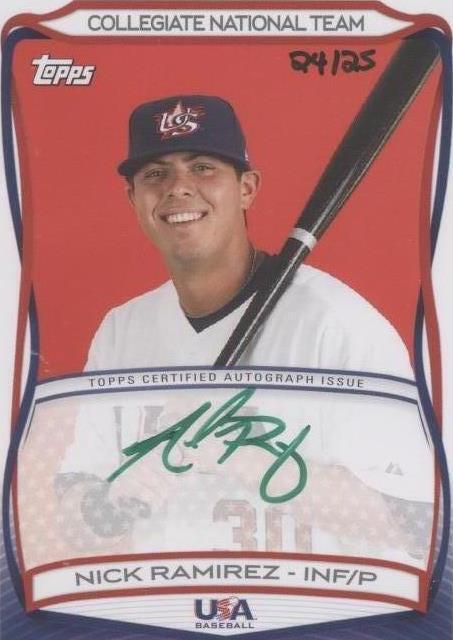 2010 Topps USA Baseball Team - Autographs Nick Ramirez #A-36 Green Ink ...