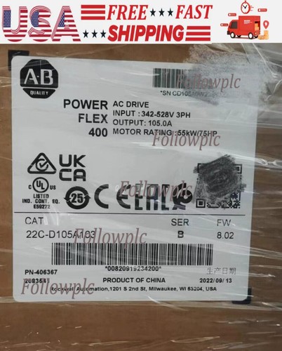 AB 22C-D105A103 Power Flex 400 75HP AC Drive 22CD105A103 New Fast Ship ...