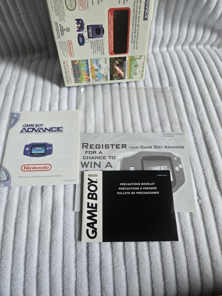Nintendo Gameboy Advance 32 Bit Glacier Color Box And Papers Only! | eBay