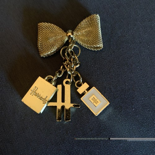 Harrods Bow & Charms Gold Keychain | eBay