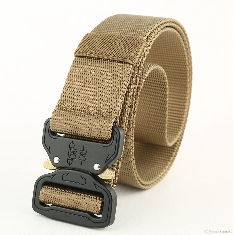 Men's Quick Release Tactical Military Style Nylon Webbing Belt With ...