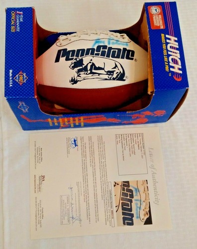 JOE PATERNO Autographed Signed PENN STATE Logo Football PSU JSA LOA ...