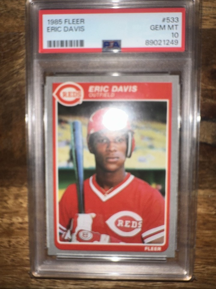 1985 Fleer Eric Davis Rookie RC #533 - PSA 10 MINT - Reds | eBay