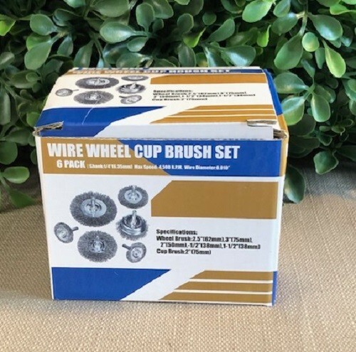 HOYIN 6 Piece Drill Wire Wheel Cup Brush Set NEW 743829032462 | eBay