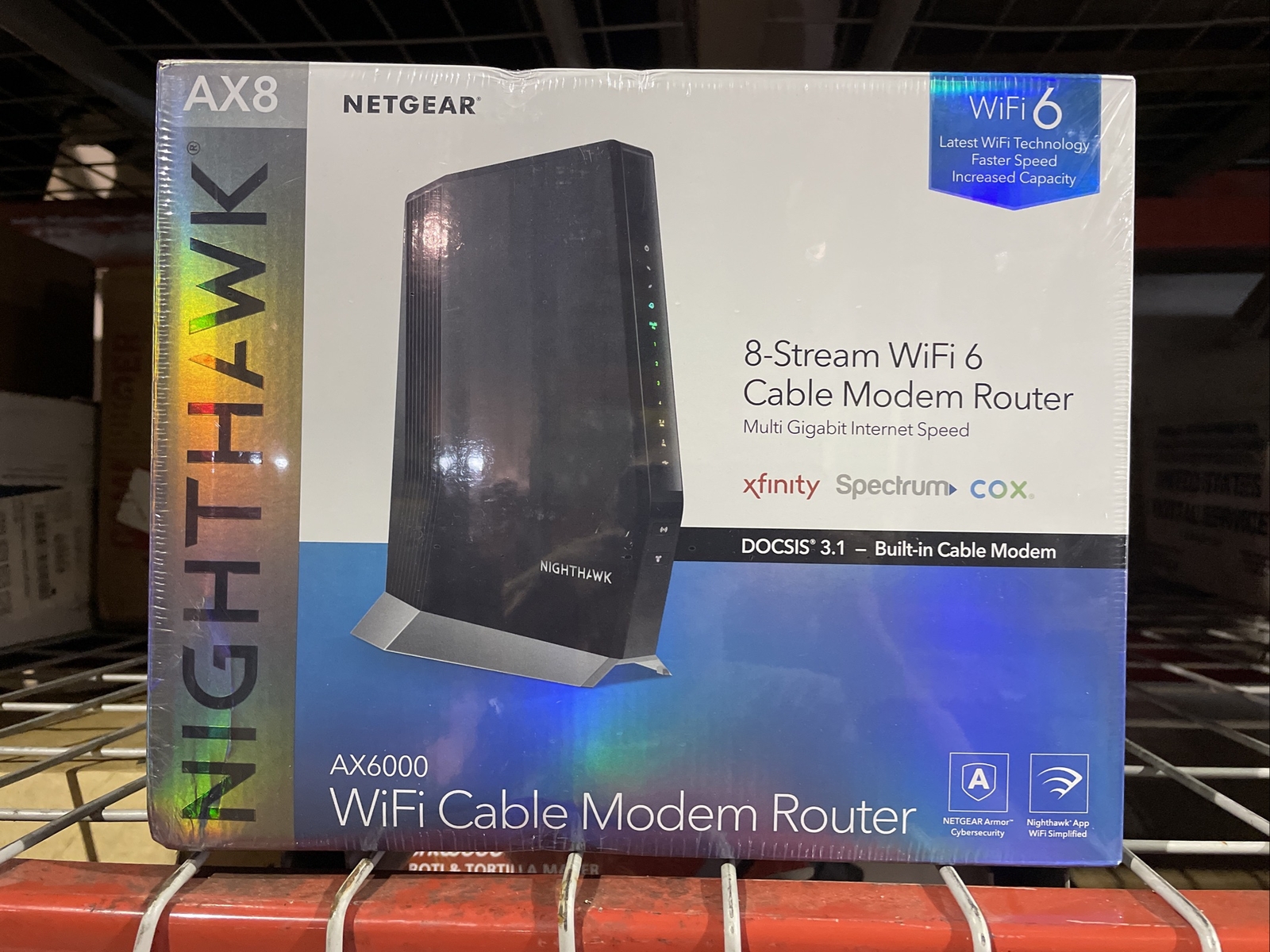 Netgear CAX80 Nighthawk AX8 8-Stream WiFi 6 Cable Modem Router AX6000 ...