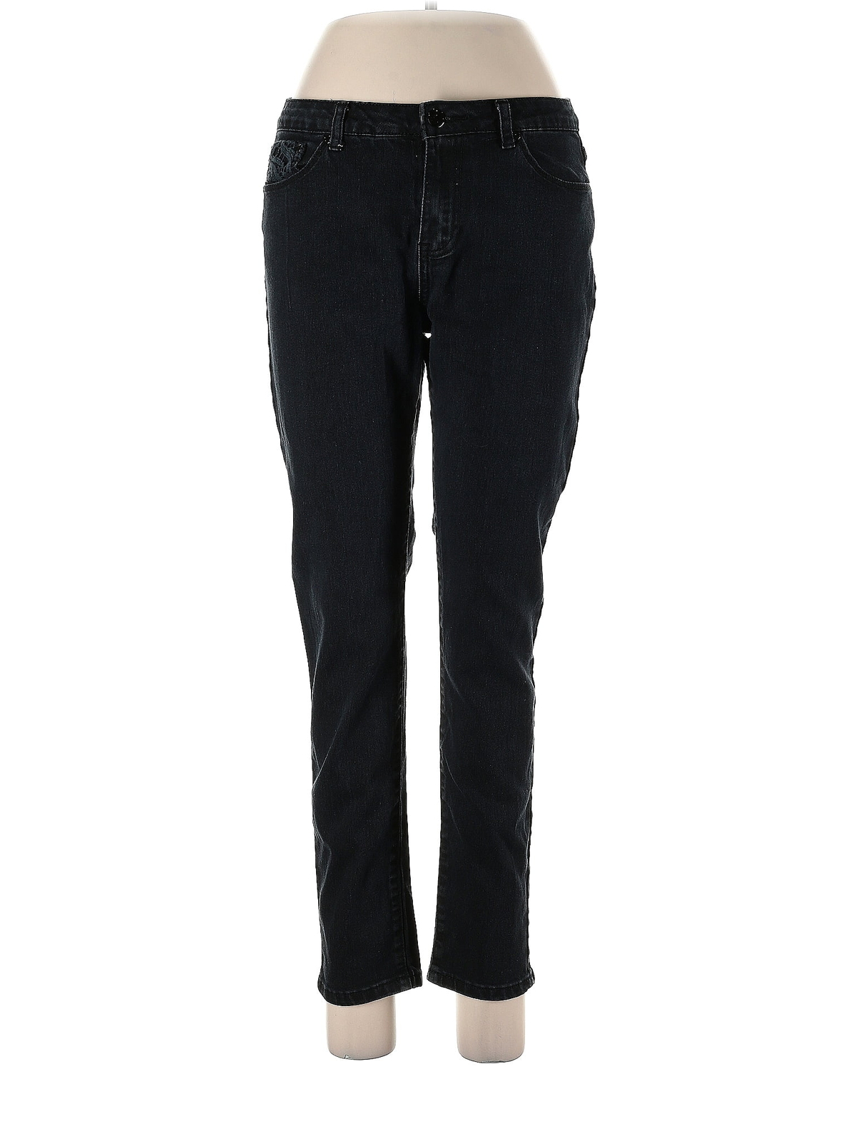 Baccini Women Black Jeans 10 Petites - Gem
