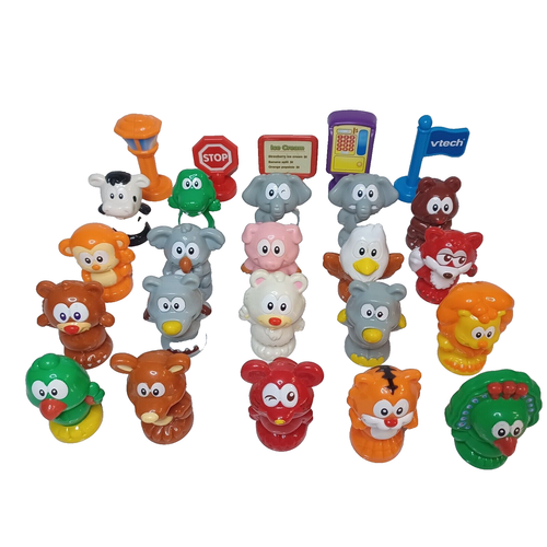 VTech Smartville Learning Alphabet Train Lot of 25 Animals Signs | eBay