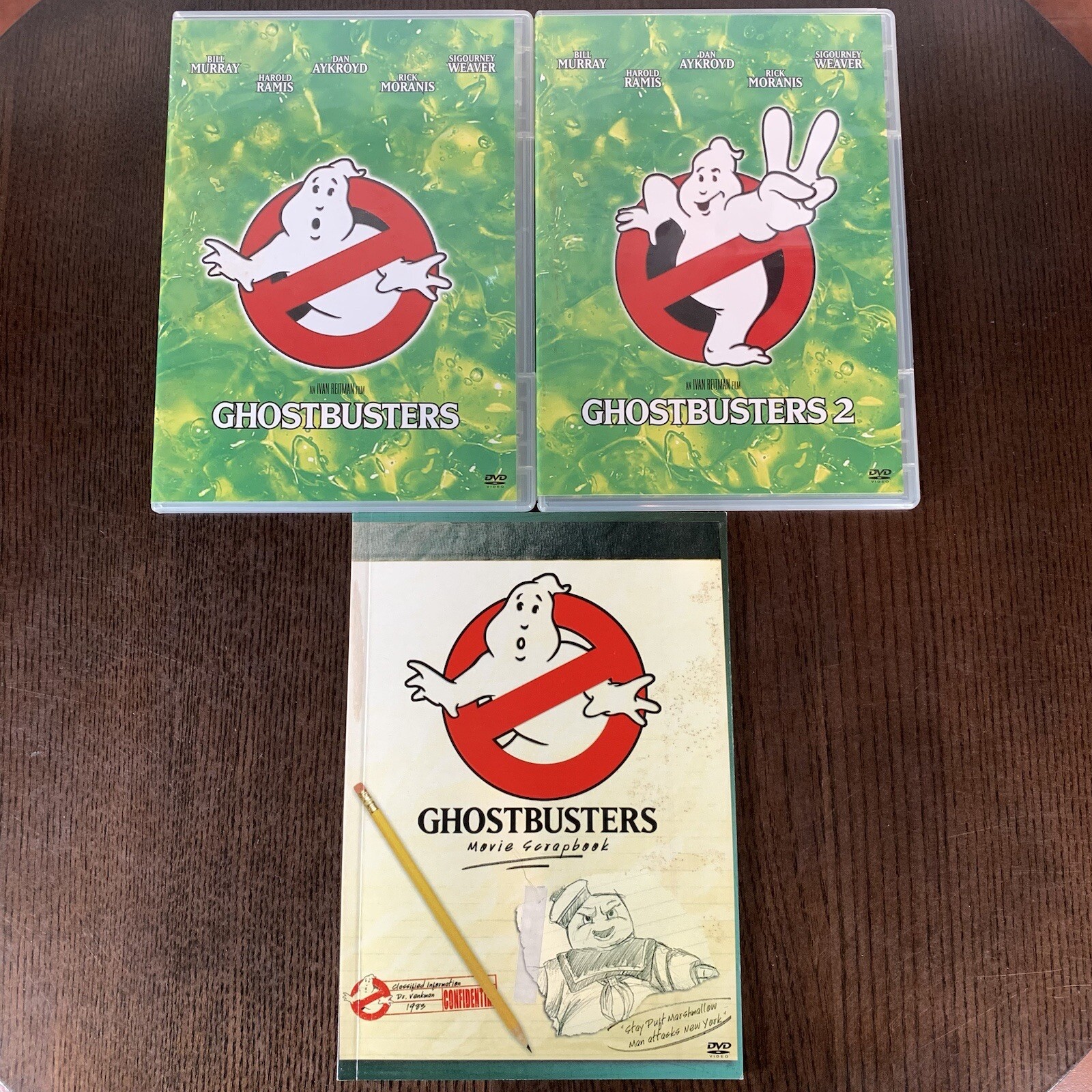 Ghostbusters 1 & 2 DVD Double Feature Gift Set Movie Scrapbook Special ...