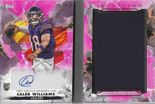 2024 Topps Inception Football Caleb Williams Genesis Relic Book Card 20 ...