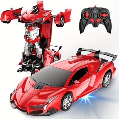 Transforming RC Car Robot Toy1:18 Remote Control Deformation Gift for ...