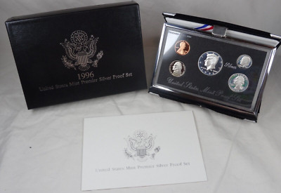 1996-S US Mint Premier Silver Proof Set 90% Silver OGP COA 5 Coins | eBay