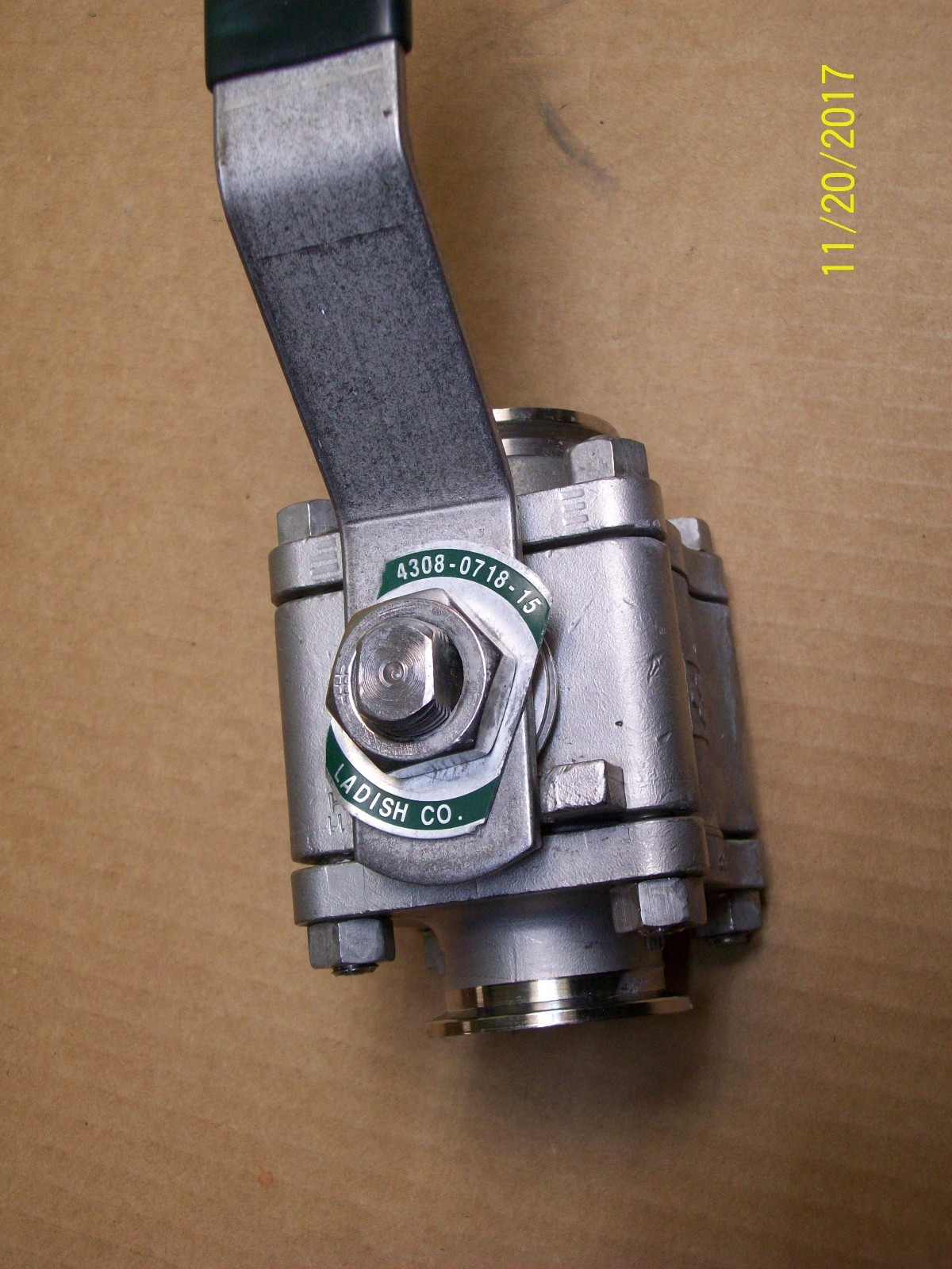 SANITARY 1-1/2" STAINLESS TRI CLOVER 4308-0707-15 LADISH VALVE TRI ...