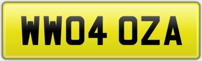 WOZZA RARE CAR REG NUMBER PLATE WW04 OZA ALL FEES PAID - WARREN WOZ WOS ...