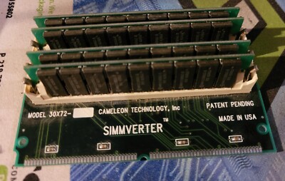 30 Pin to 72 Pin SIMM Adapter SimmVerter Cameleon 30x72 w/ 4x1MB RAM ...