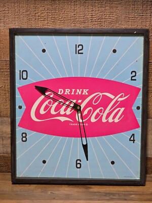 Vintage Drink Coca-Cola Battery Wall Clock Glassless Frame Works Great ...