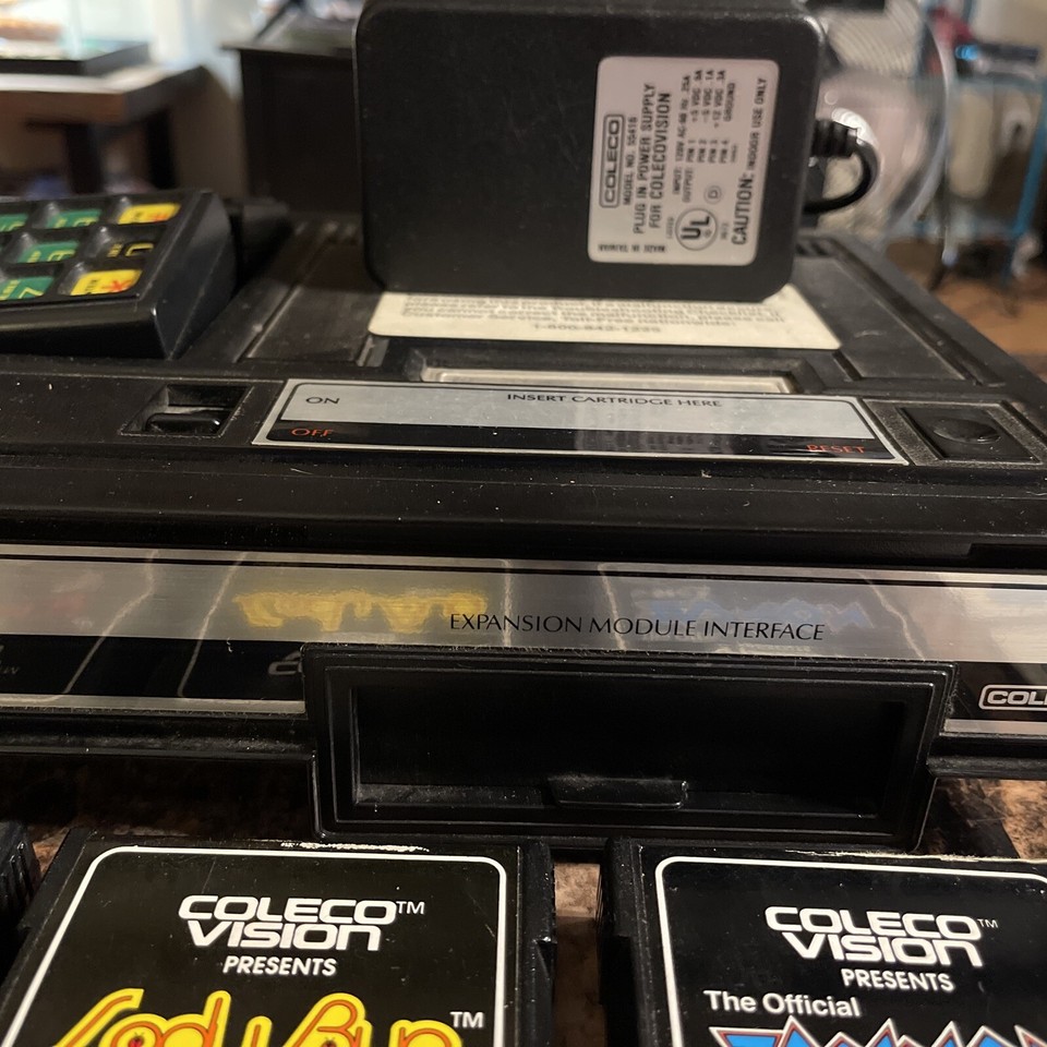 ColecoVision Console w/two Controllers, Power Supply, 8 Games and ...