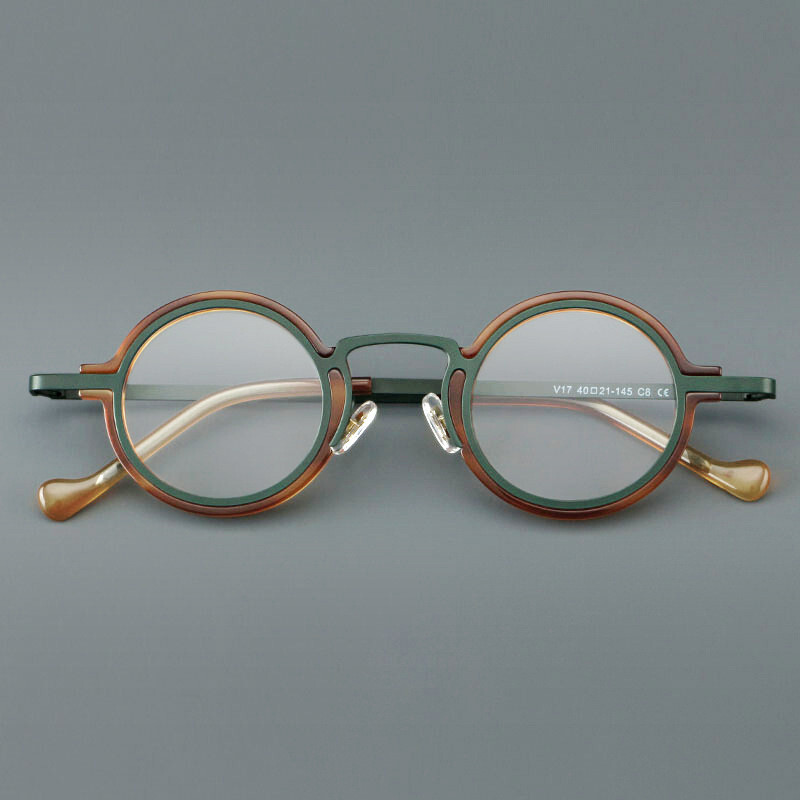 Deluxe Small Round Retro Eye Glasses Full Rim Retro Clear lenses ...