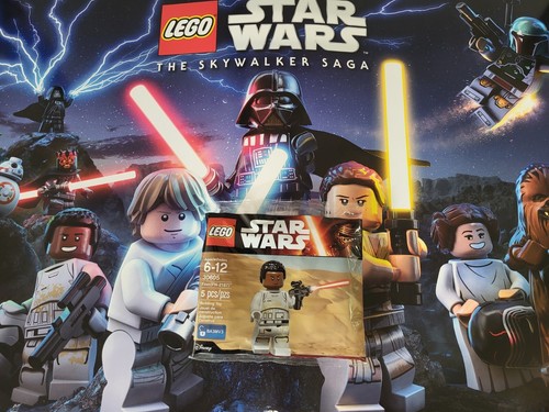LEGO Finn Stormtrooper FN-2187 Minifigure w/ Skywalker Saga Poster ...