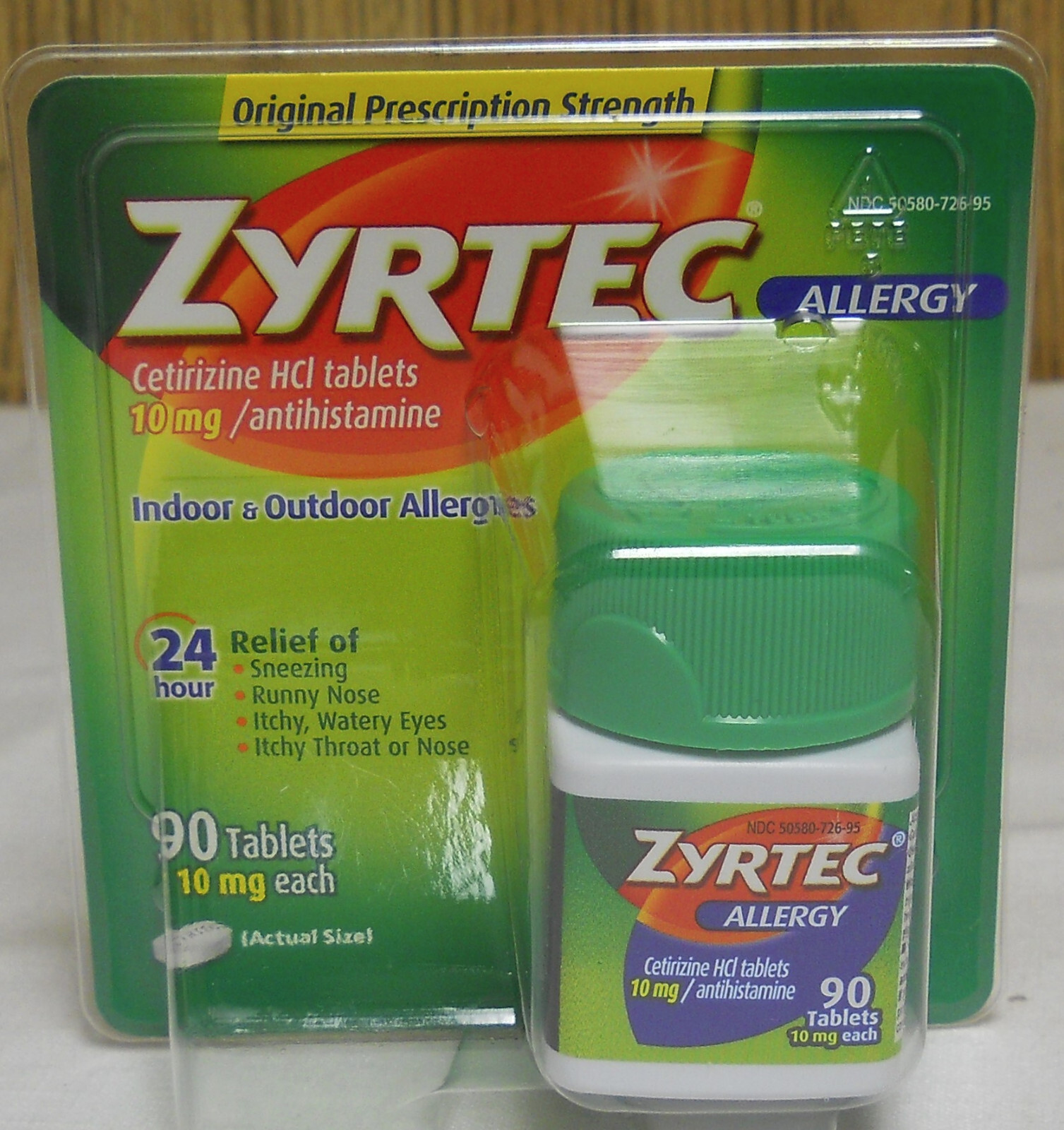 Zyrtec Allergy - Indoor & Outdoor - Antihistamine - 90 Tablets - Exp 07 ...