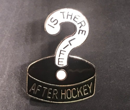 Is There Life After Hockey? Lapel Tack Pin Enamel Puck Question Mark ...