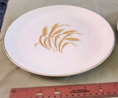 Golden Wheat Dishes With Gold Trim 2 (69) | eBay